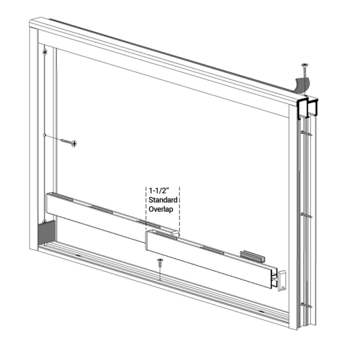 FHC | 0D3278BAC Wood End Showcase - Bullnose Top Rear Track Assembly ...
