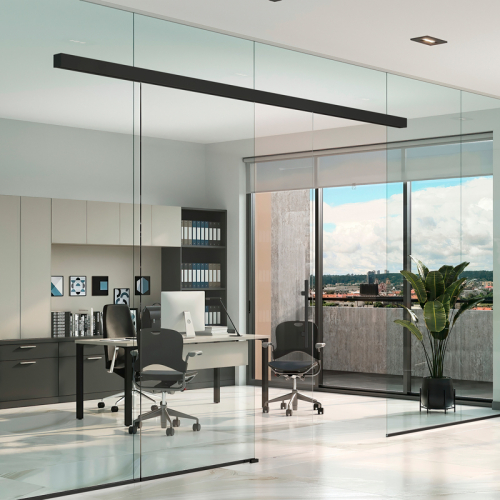 FHC | C0MGM160MB Compact 160 Top Hung Single Sliding Door Kit Glass ...