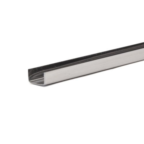 FHC | FSS901 Stainless Steel 1/2" U-Channel - 144" Long | Frameless ...