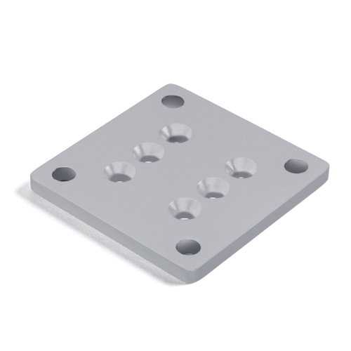 FHC | SBP5S 5" Square Base Plates for 2-3/8" Square Post - Silver ...