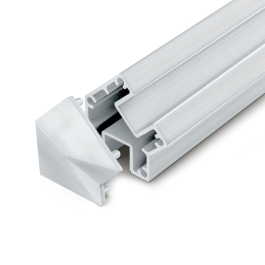 FHC | A485KM Aluminum Windscreen 135 Degree Corner Post Kit - 48" Tall - Mill Aluminum ...