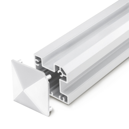 FHC | A609K Aluminum Windscreen 90 Degree Corner Post Kit - 60" Tall | Frameless Hardware Company