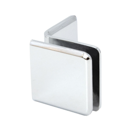 FHC | FHC Beveled Fixed Panel Wall Clamp With Large Leg Polished Chrome ...