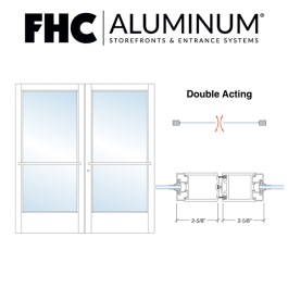 FHC | D2210PC 200 Series Stock Narrow Stile Pair of Aluminum Doors ...
