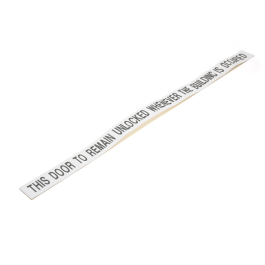 FHC | FHC Door To Remain Unlocked Single Door Decal | Frameless ...