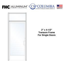 FHC | F2TSBDU 2" x 4-1/2" Transom Frame for Single Doors Prepped for ...