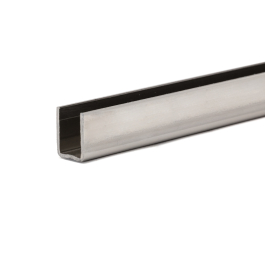 FHC | FSAC38 Radiused Back U-Channel 3/8" - 144" | Frameless Hardware ...