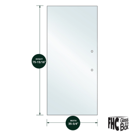 FHC | FHC 1/2" Clear Tempered Glass For HERC-DOOR 35-3/4" x 75-15/16 ...