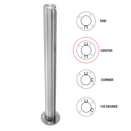 FHC | TR1PS24C T1000 24" Center Post - 1.5" Round Partition Post ...